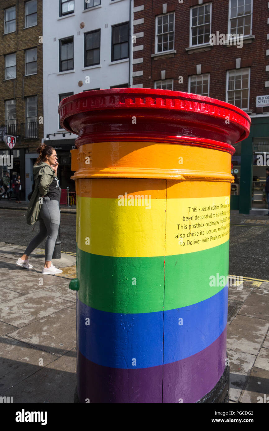 Soho postbox hi-res stock photography and images - Alamy