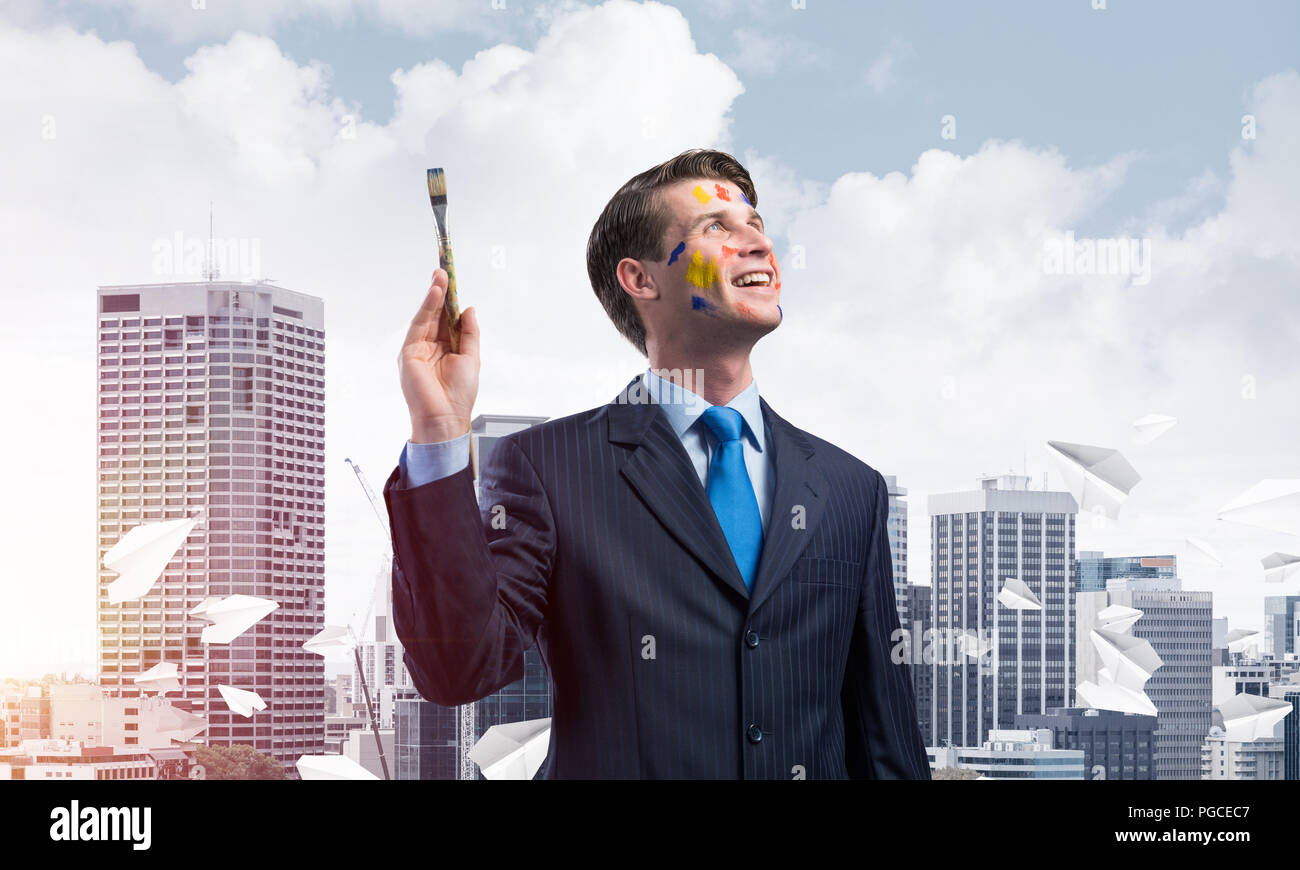 Business inspiration of young man Stock Photo - Alamy