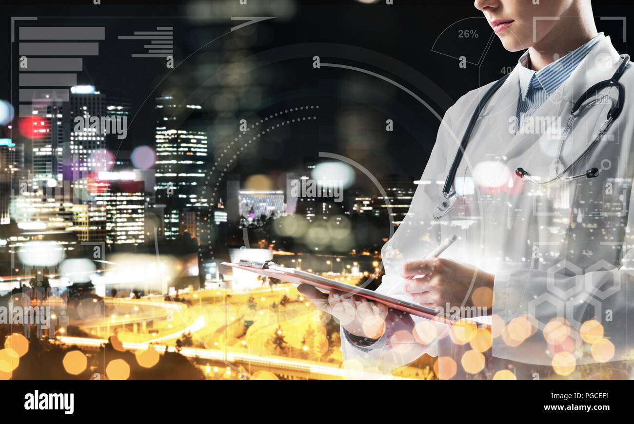 Concept of hard-working doctor Stock Photo - Alamy