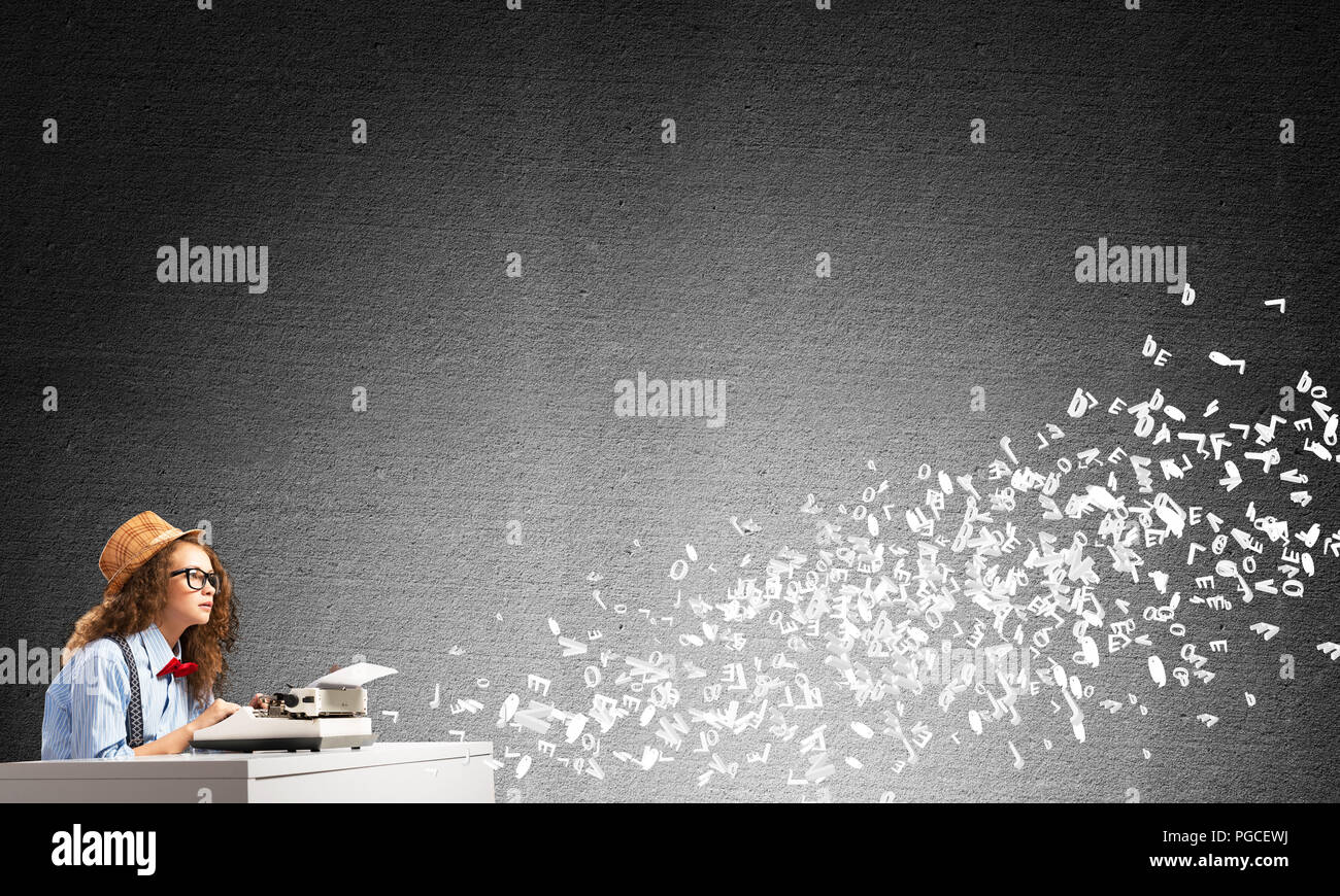 Creative inspiration of young female writer Stock Photo - Alamy