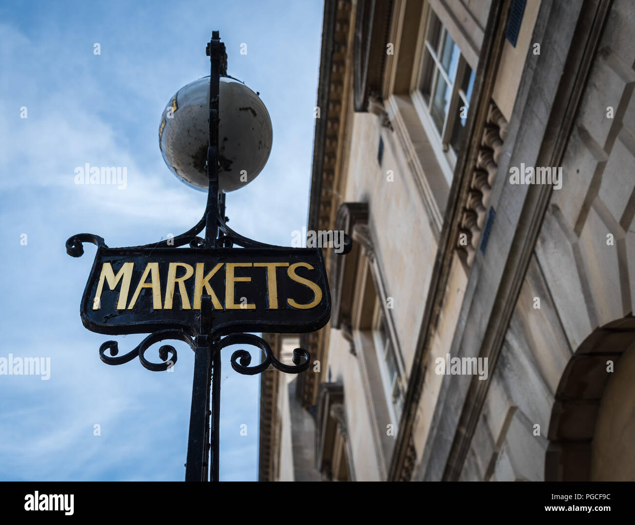 Market Sign, Bath Stock Photo - Alamy