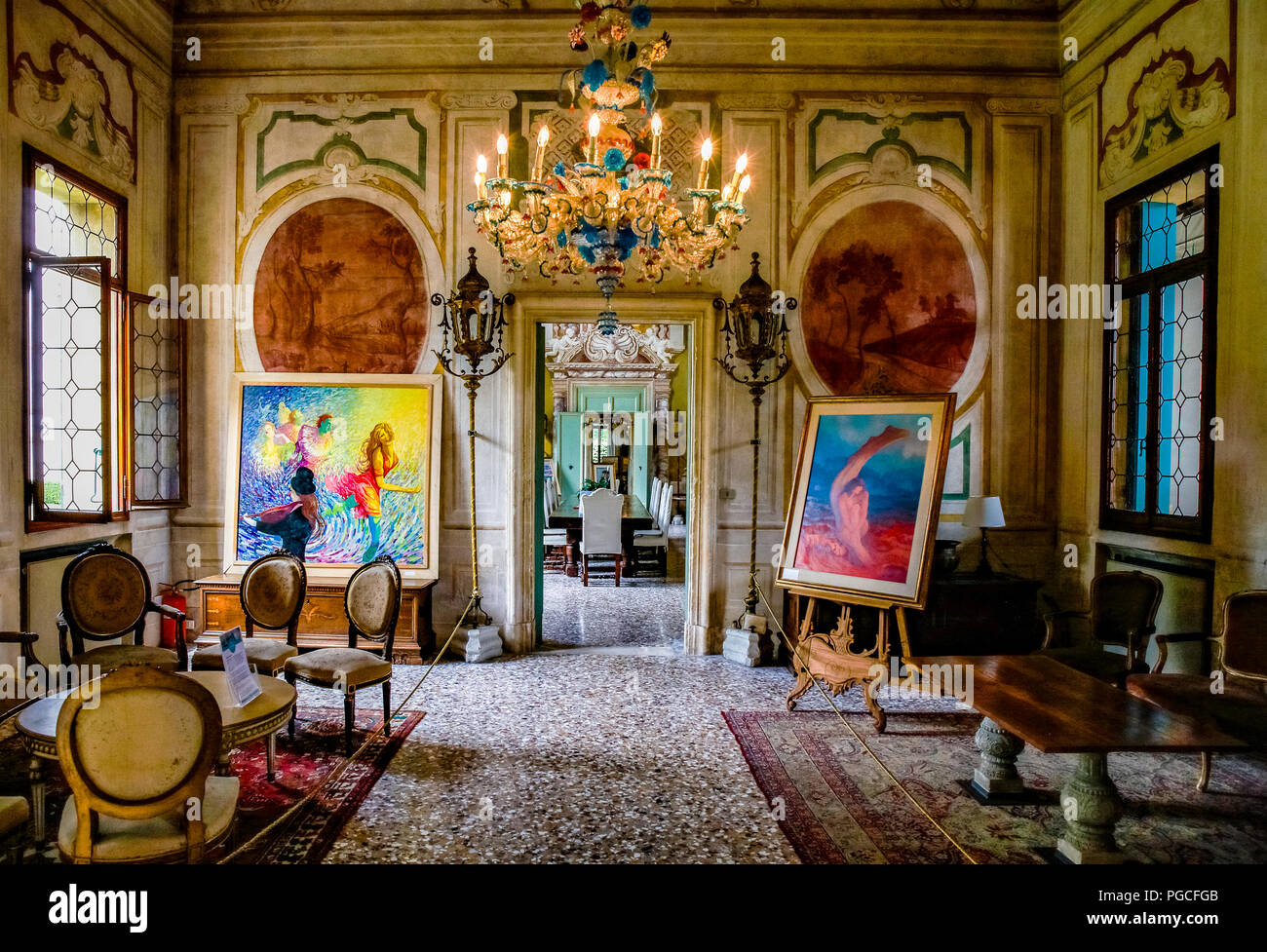 Italy Veneto Mira: Villa Barchessa Valmanara: room of whims Stock Photo ...