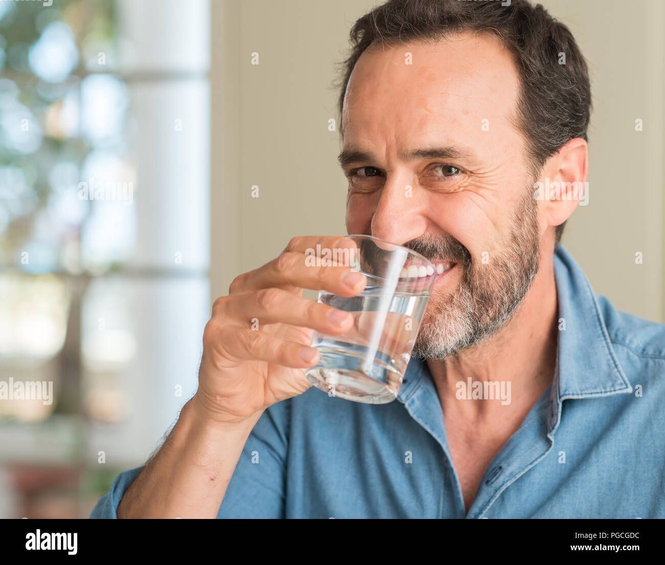 Smiley Face Drinking Water