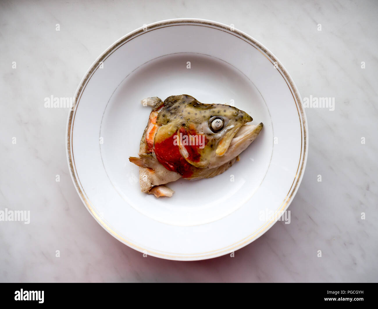 The Fish head Stock Photo - Alamy