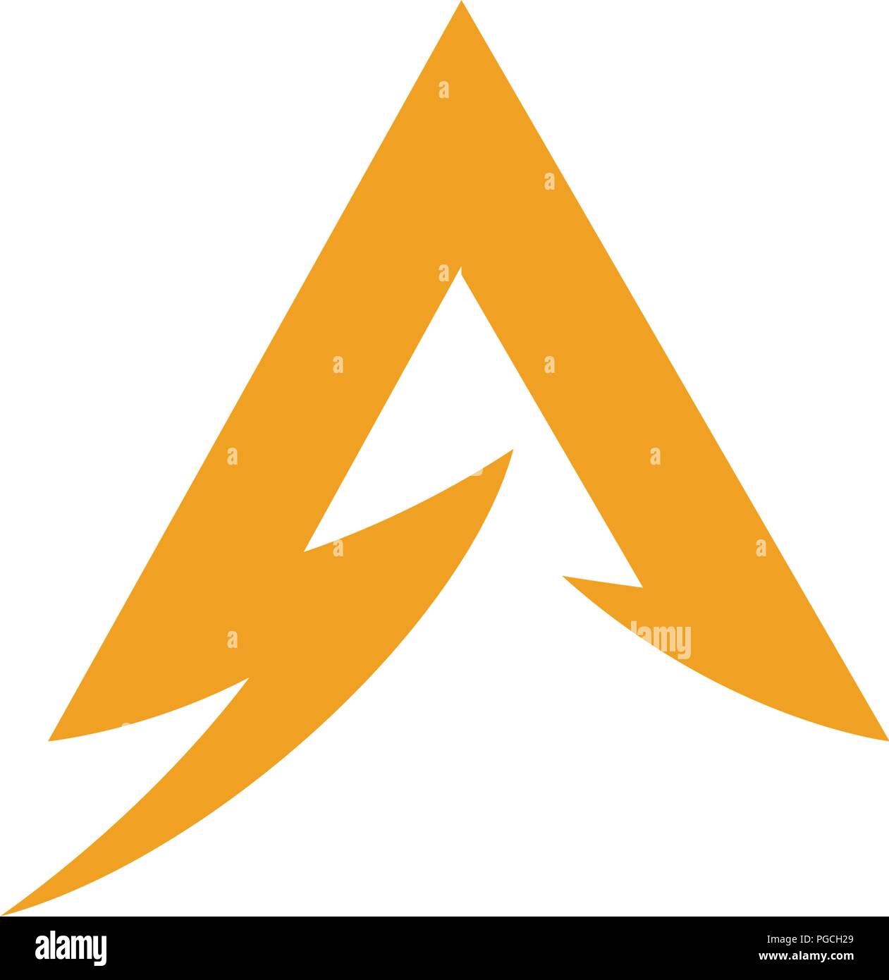 A Letter Lightning Logo Template vector icon illustration design Stock ...