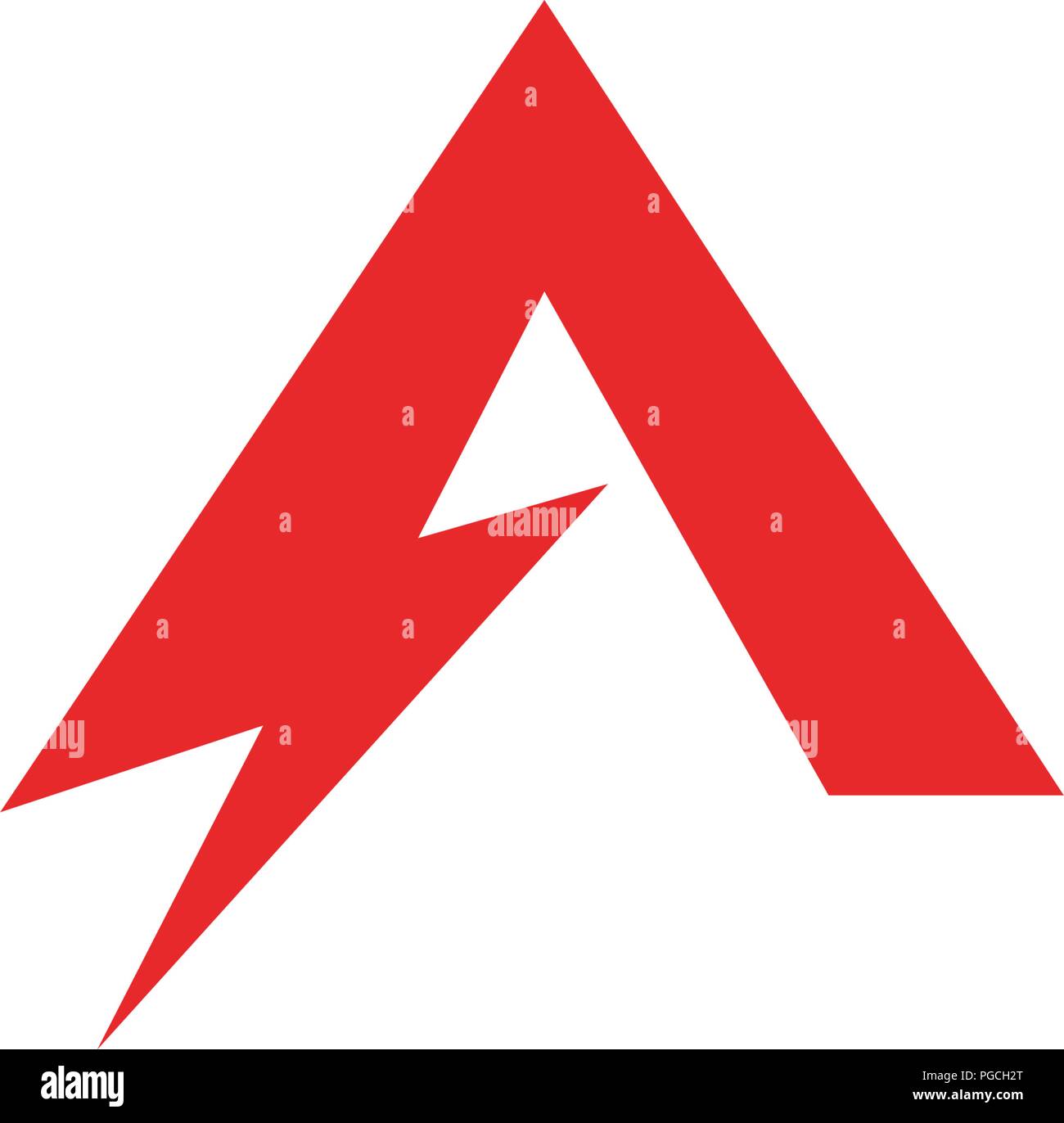 A Letter Lightning Logo Template vector icon illustration design Stock ...