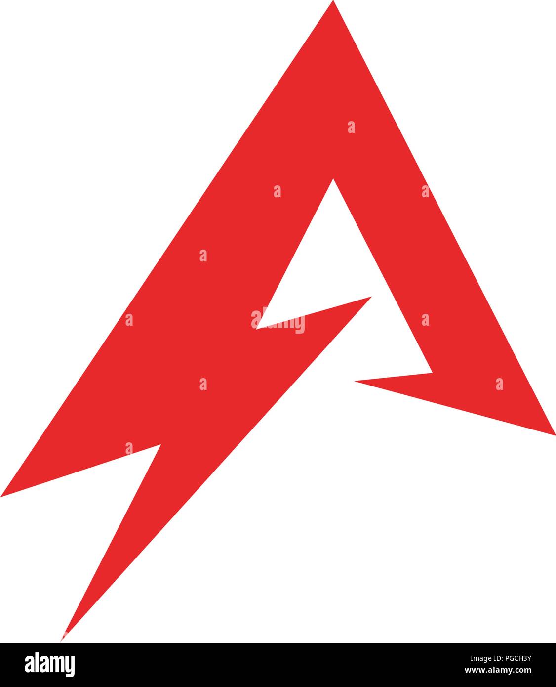 A Letter Lightning Logo Template vector icon illustration design Stock ...