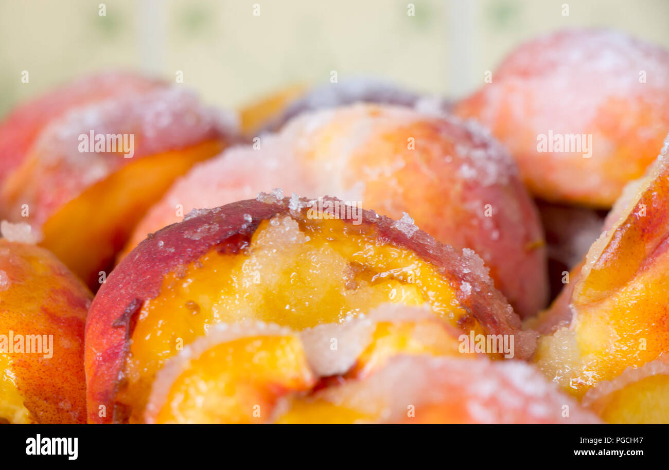 The nature peaches background Stock Photo - Alamy