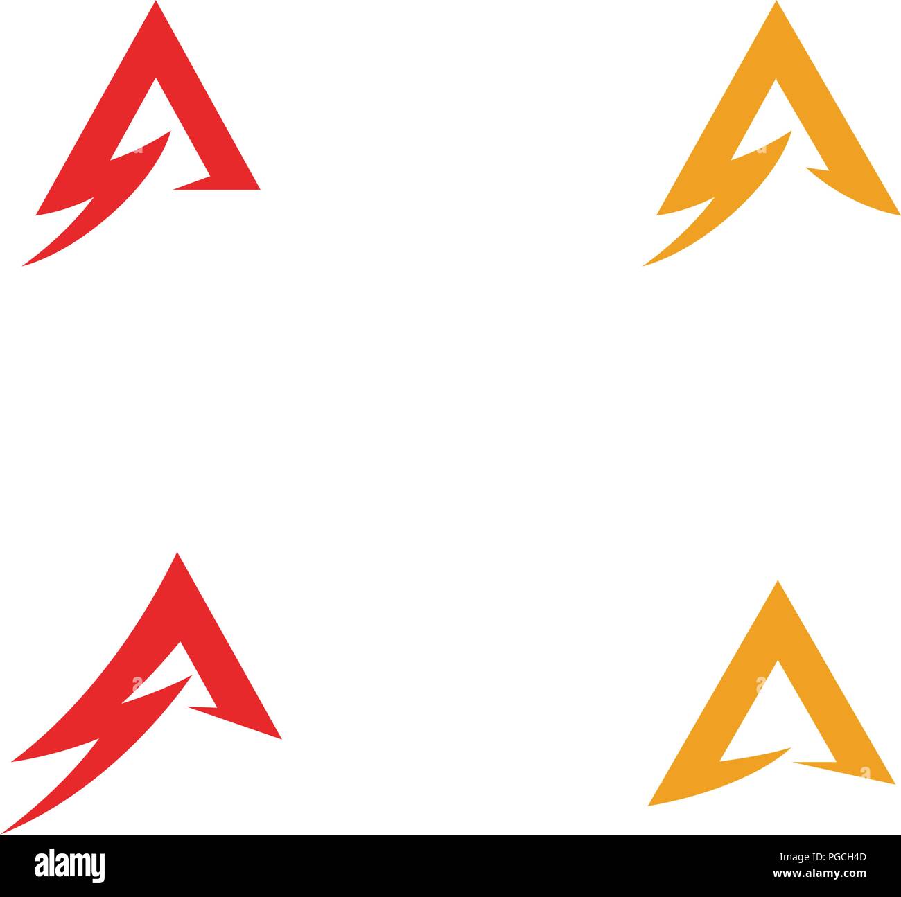 A Letter Lightning Logo Template vector icon illustration design Stock ...