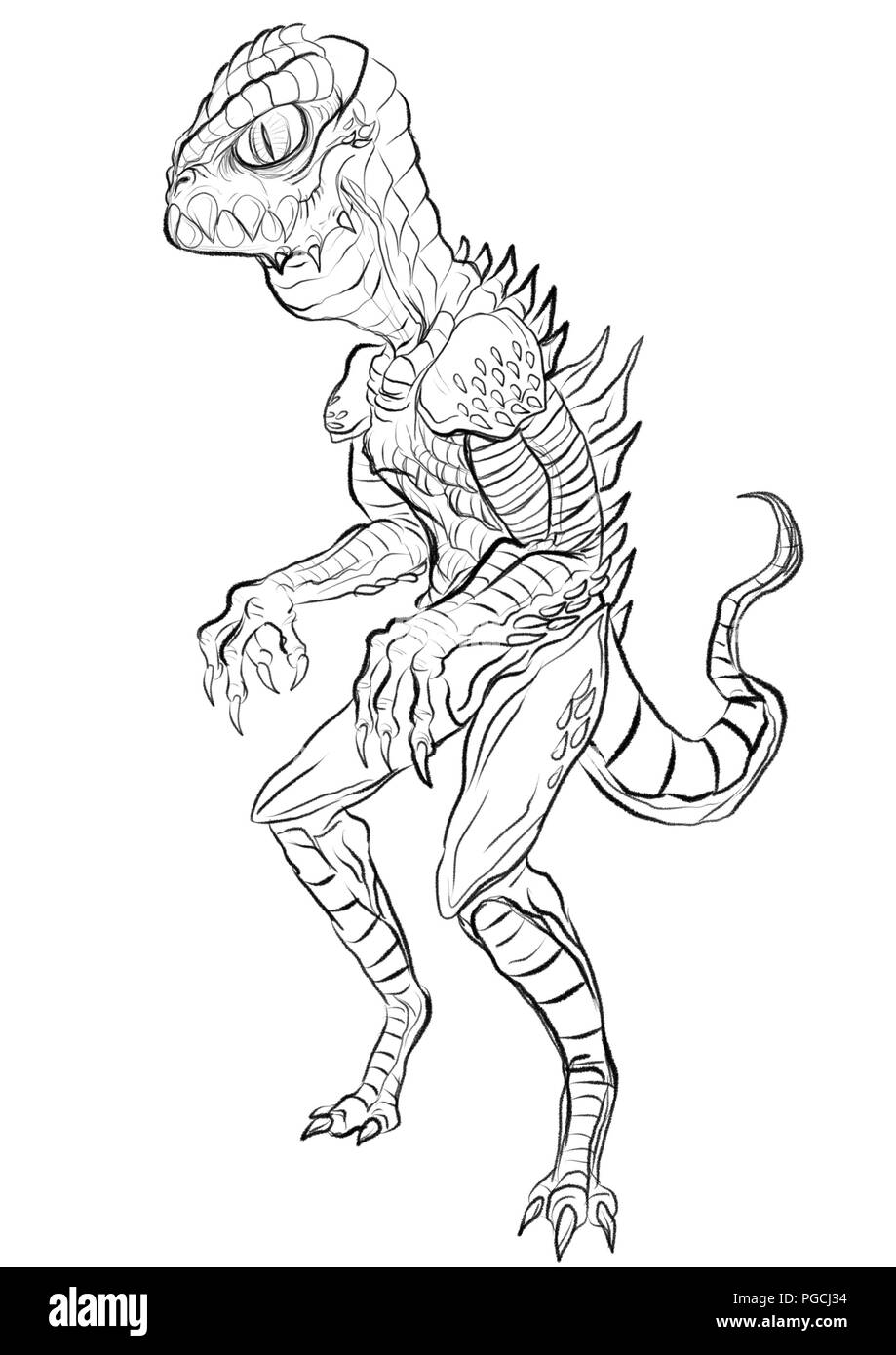 fantasy reptilian creature Stock Photo - Alamy