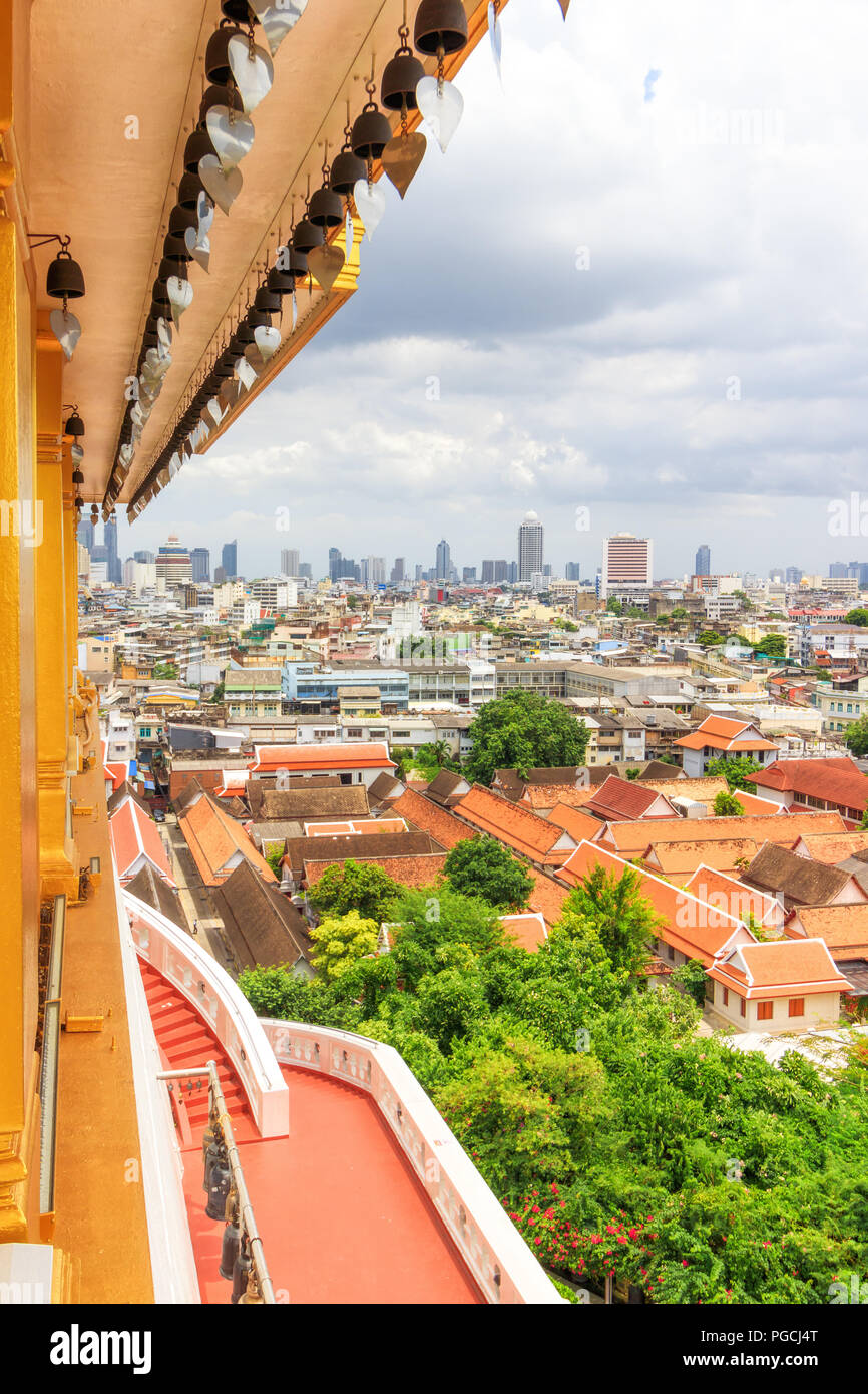 View Of Bangkok From The Golden Mountain Temple Stock Photo - Alamy