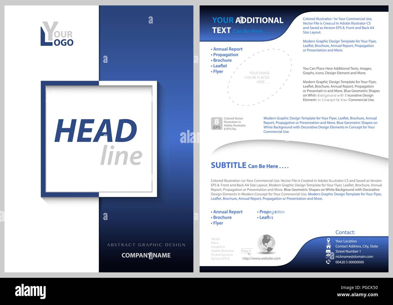 Geometric Flyer Template with Divided Square Stock Vector Image & Art ...