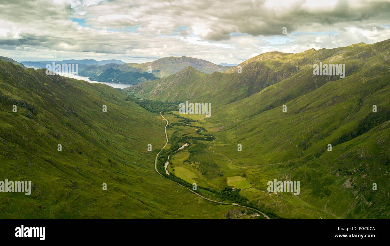 Drone Photography Scotland Highlands Authentic Nature Landscape Stock ...