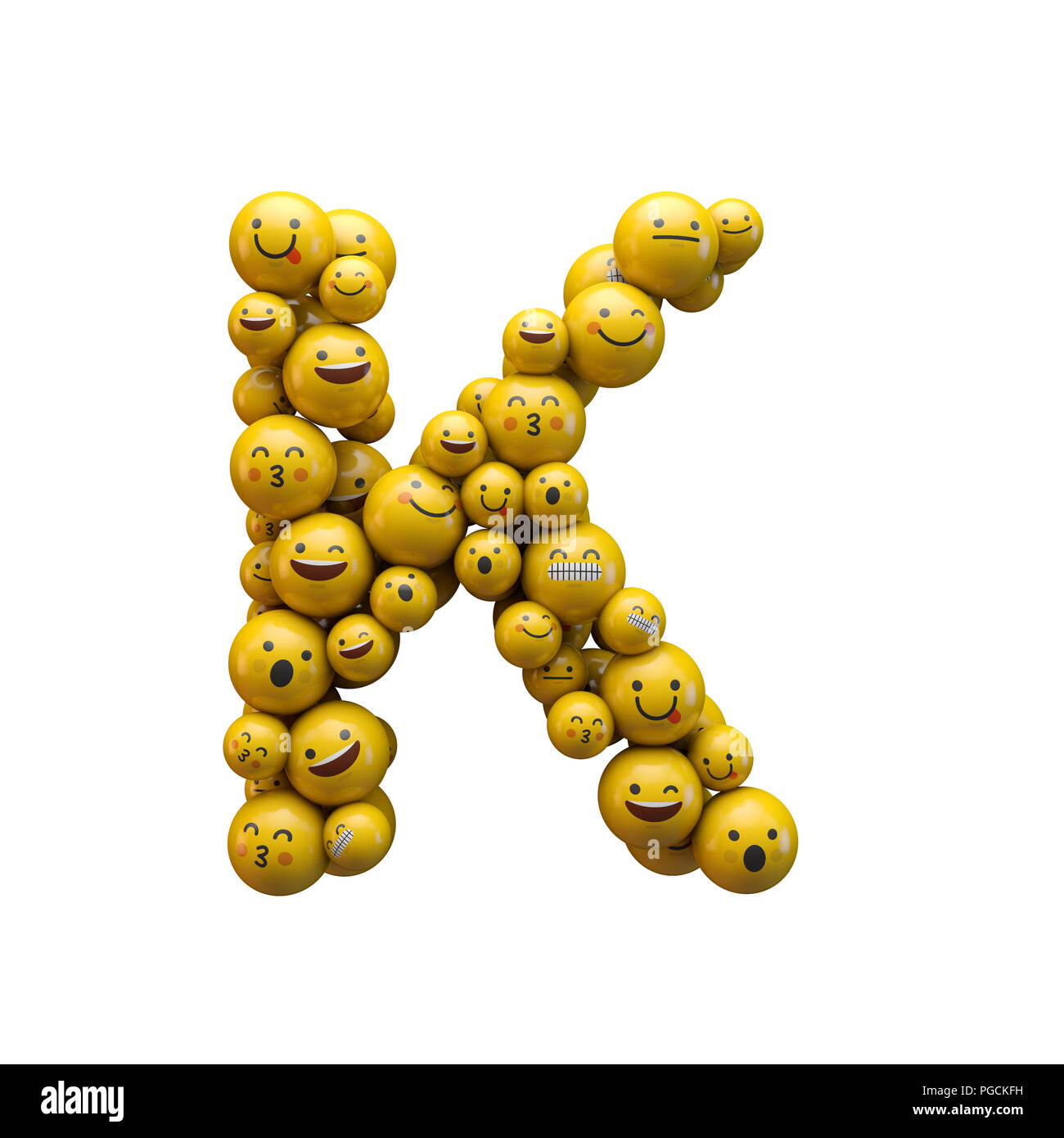 Letter K emoji character font. 3D Rendering Stock Photo - Alamy