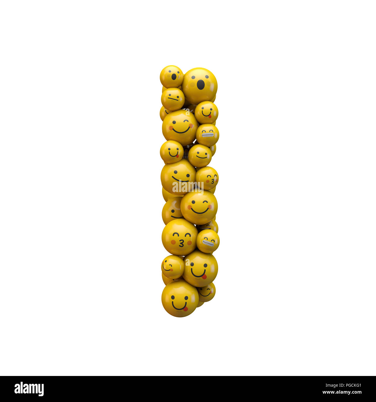 3d rendering cute yellow letter hi-res stock photography and images - Alamy