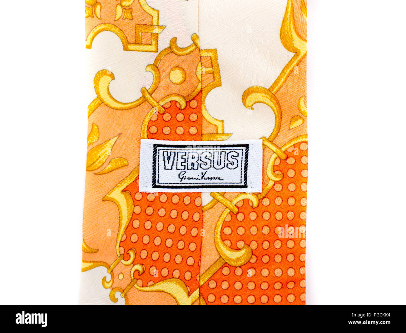 GOMEL, BELARUS - AUGUST 16, 2018: Versus (Versace) tie. Versus (Versace ...