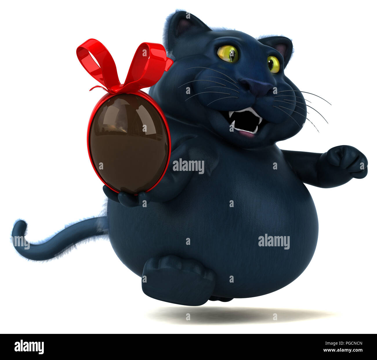 Fun cat - 3D Illustration Stock Photo - Alamy
