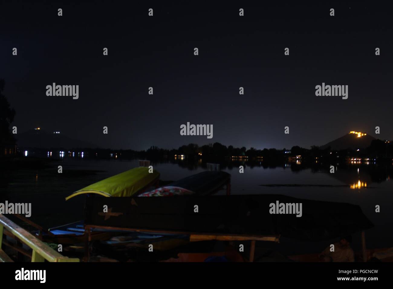 Beautiful DAL Lake from Kashmir India At Night Stock Photo - Alamy