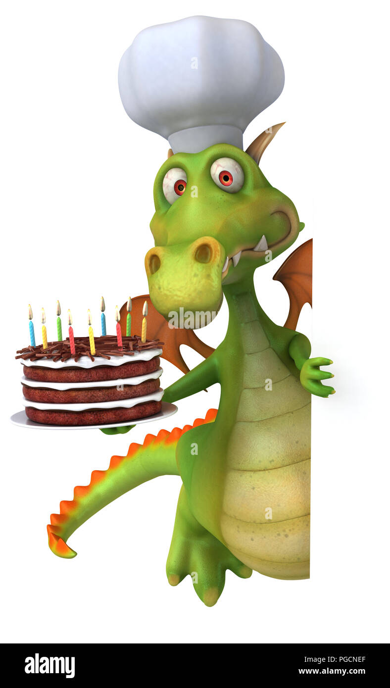 Fun dragon - 3D illustration Stock Photo - Alamy