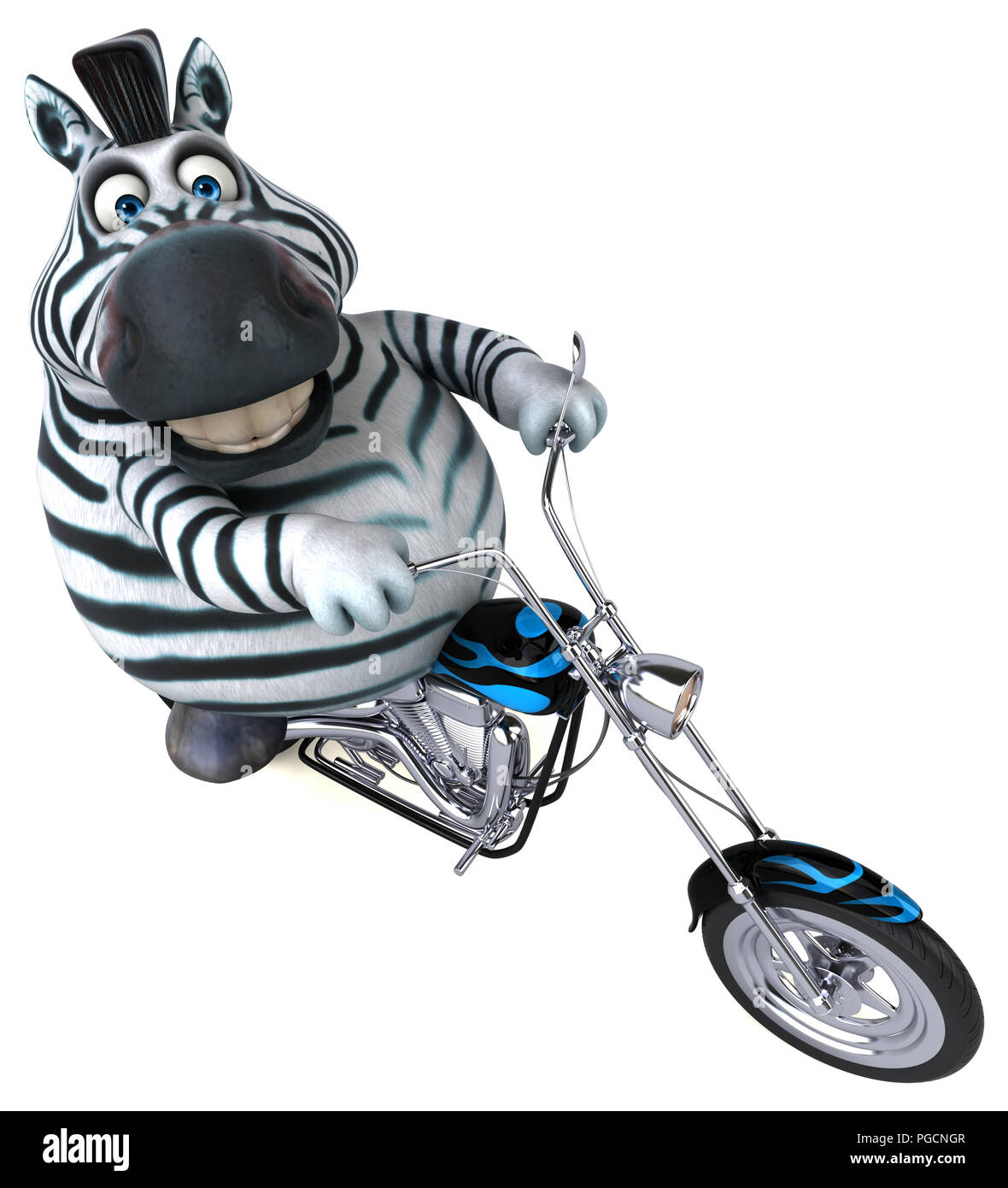 Fun zebra - 3D Illustration Stock Photo - Alamy