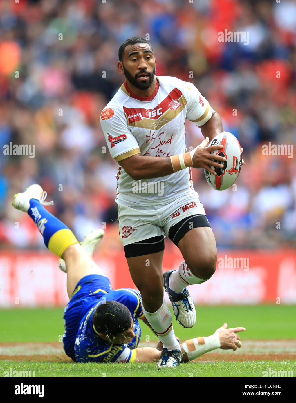 Catalan Dragon's Samisoni Langi during the Ladbrokes Challenge Cup ...