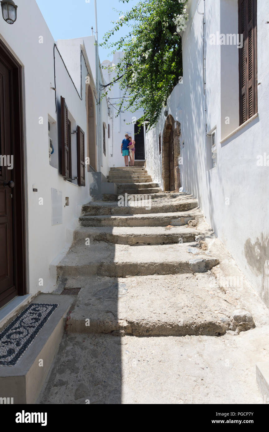 Street market lindos greece hi-res stock photography and images - Alamy