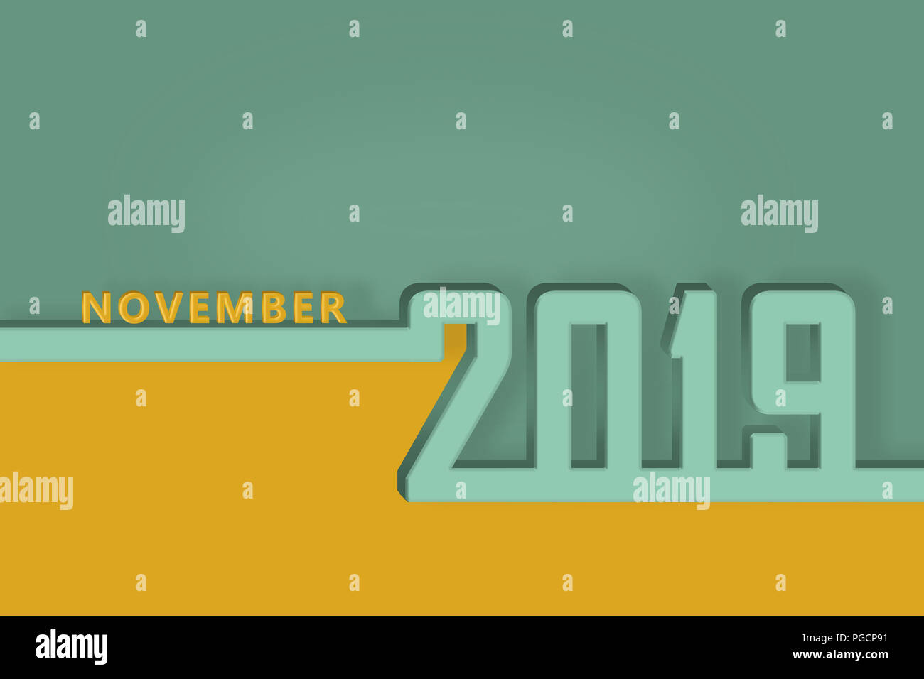Template for a calendar page, presentation or congratulations. November ...