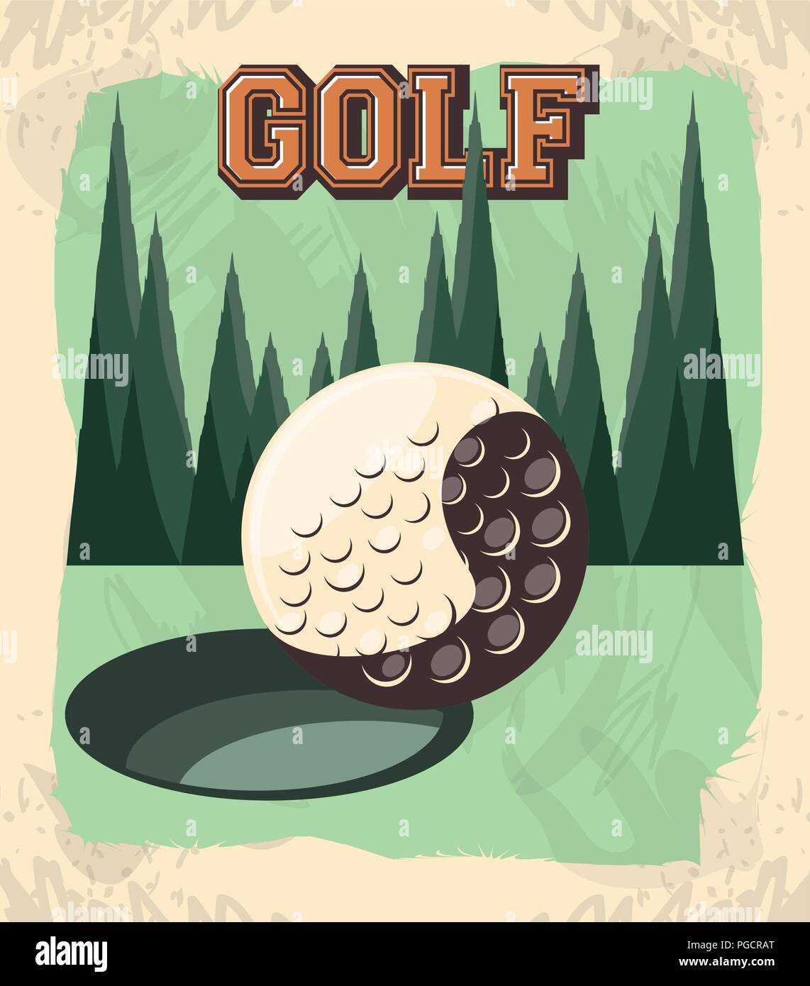 golf club label with ball vector illustration design Stock Vector Image ...