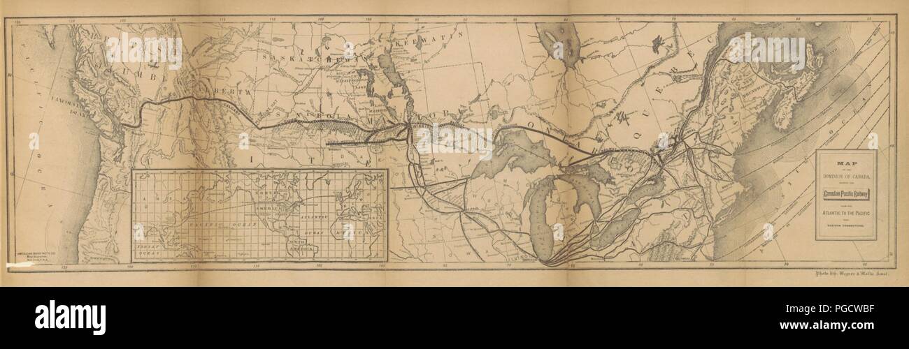 Canadian pacific map hi-res stock photography and images - Alamy