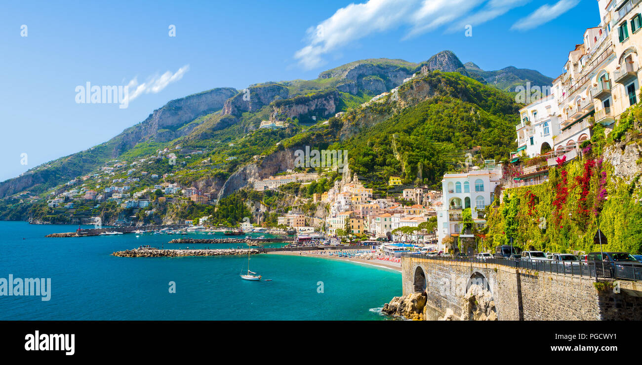 Morning view of Positano cityscape, Italy Stock Photo - Alamy