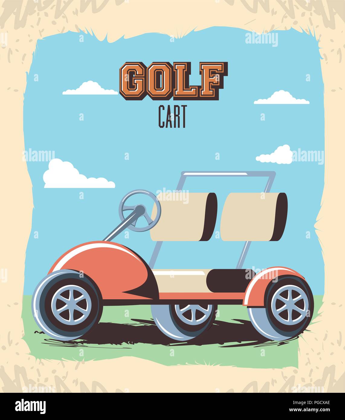 golf cart in the club vector illustration design Stock Vector Image ...