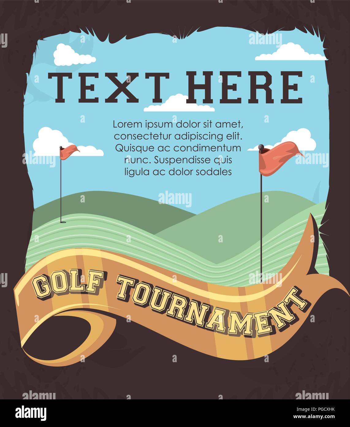 golf club label with course vector illustration design Stock Vector ...