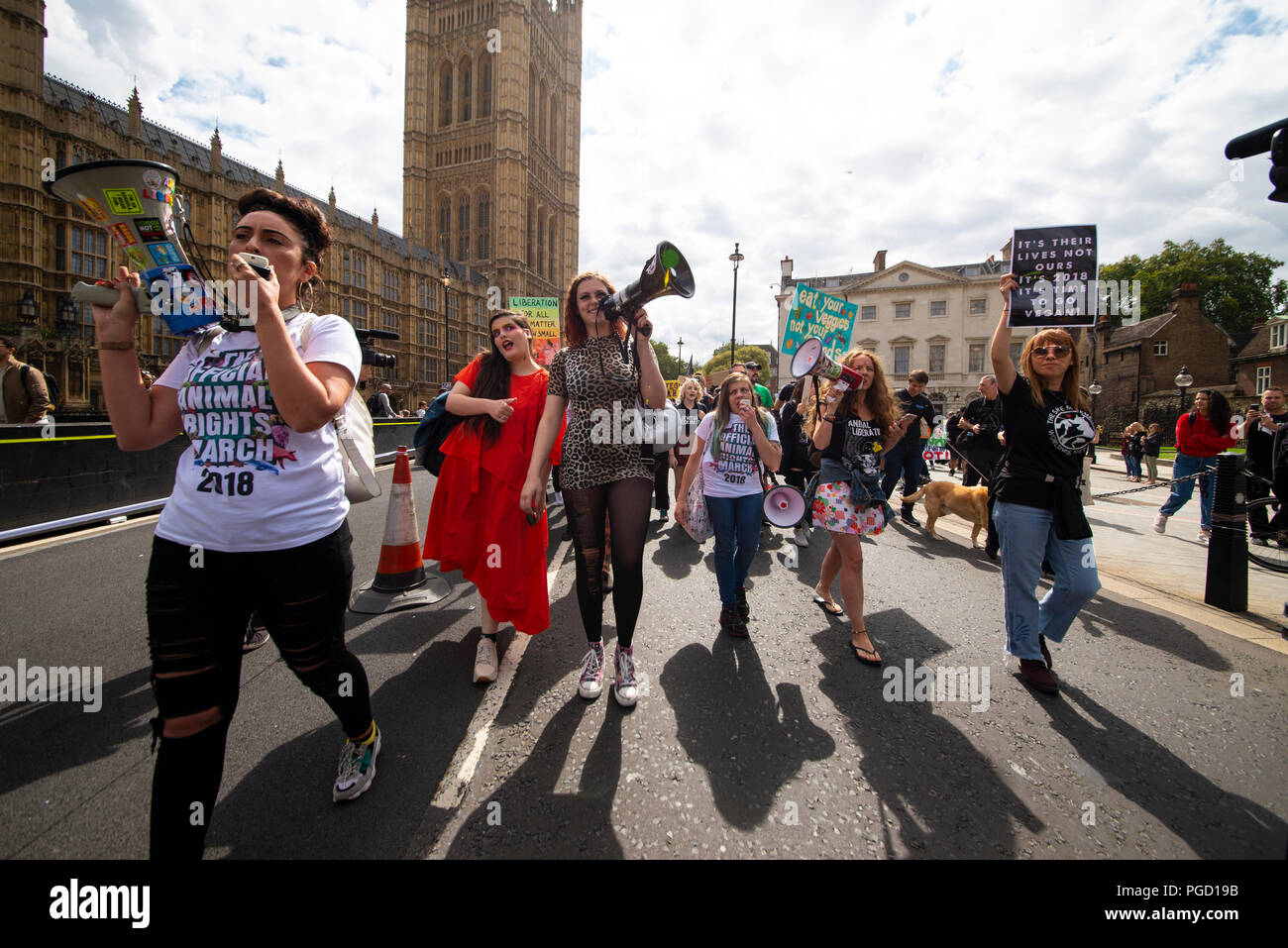 The Official Animal Rights March taking place with protesters outside ...