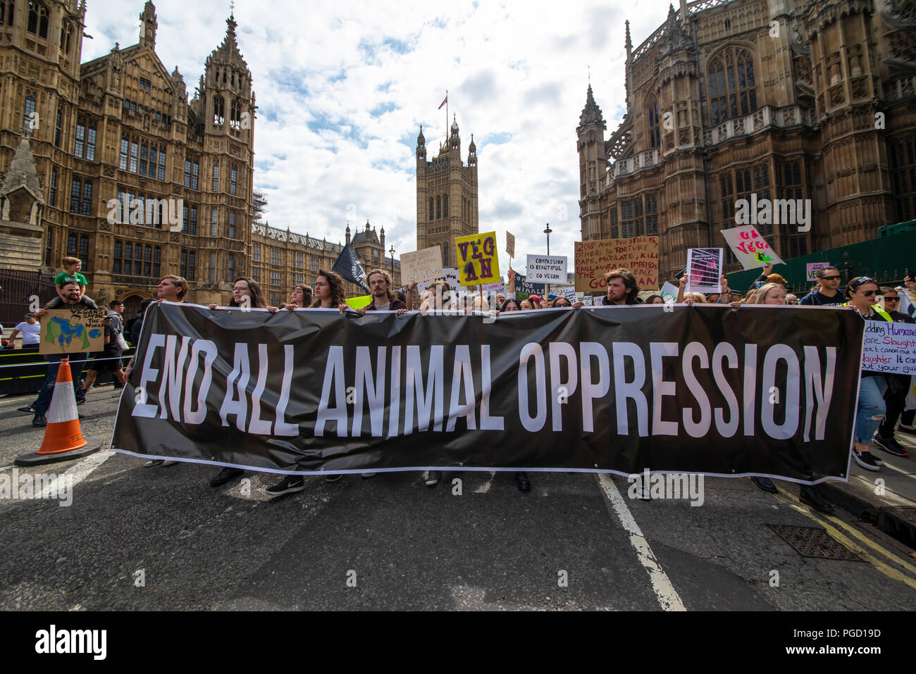 The Official Animal Rights March taking place with protesters outside ...