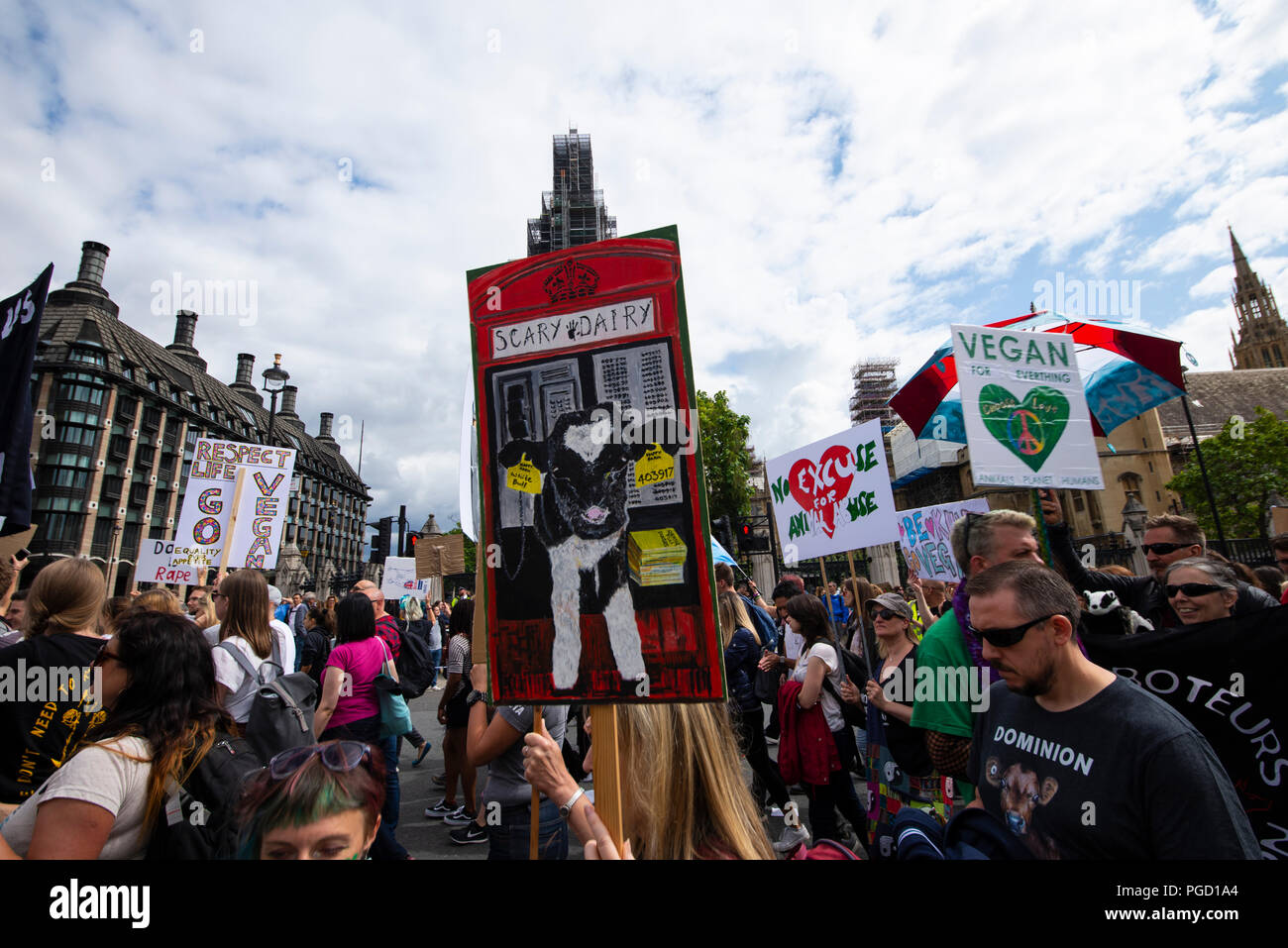 The Official Animal Rights March taking place with protesters outside ...