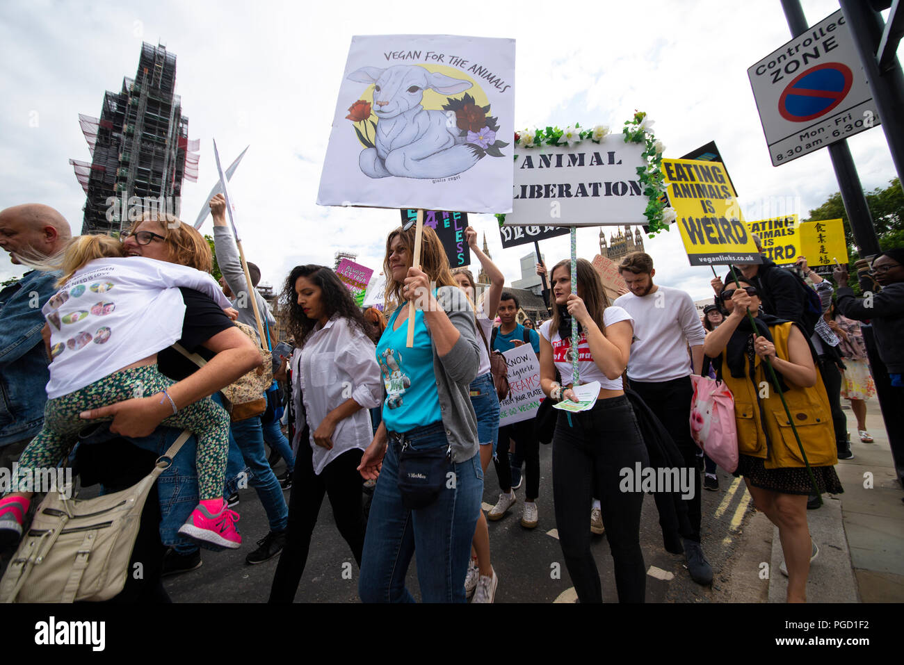 The Official Animal Rights March taking place with protesters outside ...
