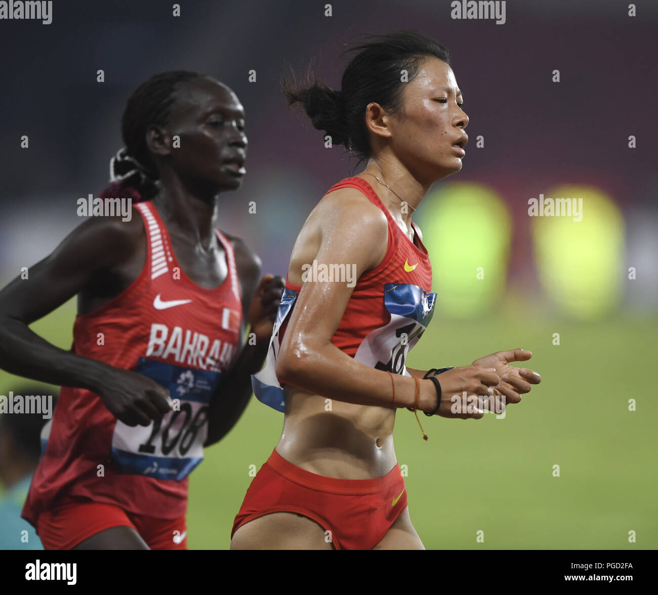 Jakarta, Asian Games 2018 in Jakarta. 25th Aug, 2018. Zhang Deshun (R ...