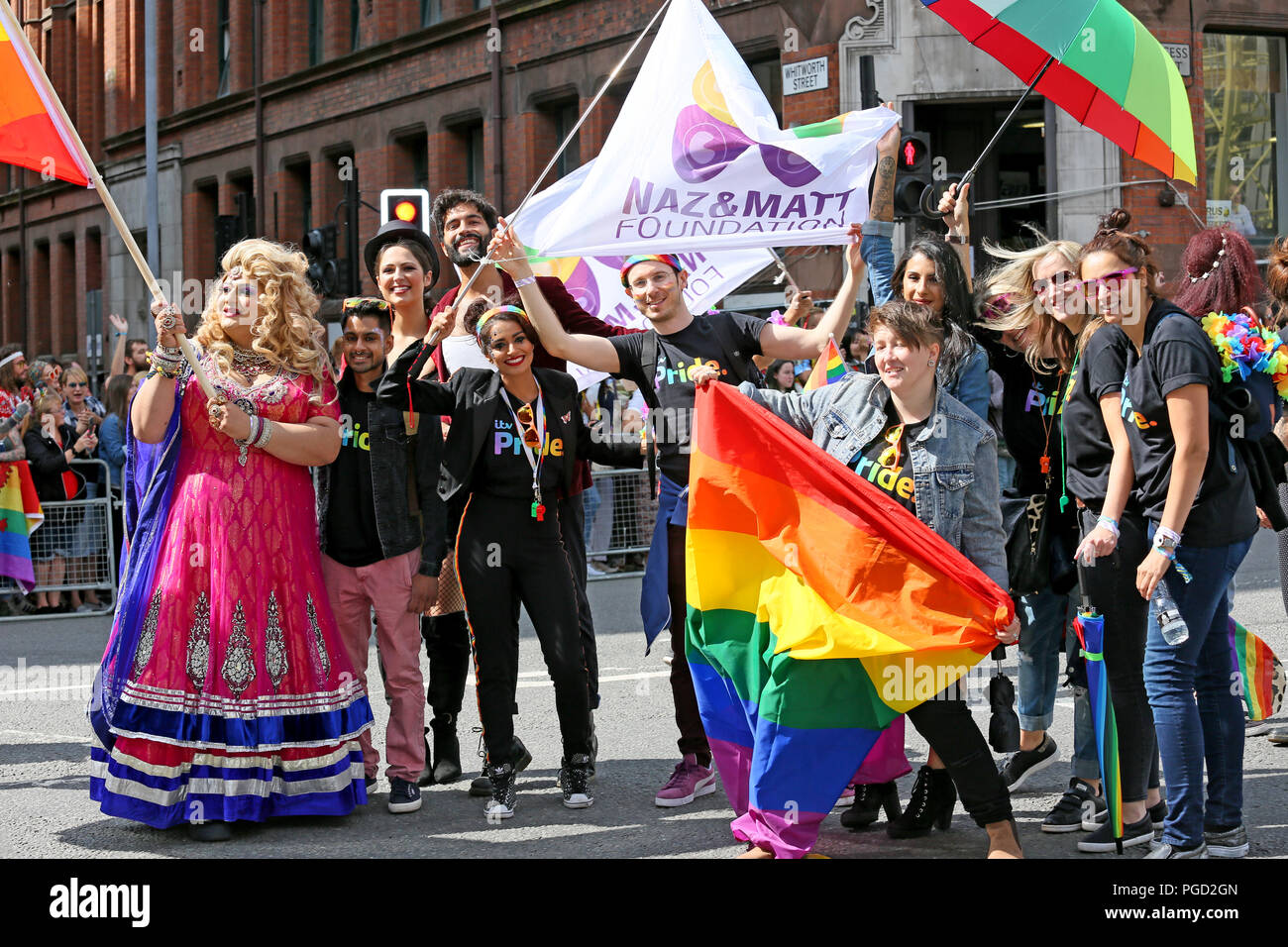 Manchester, UK. 25th Aug 2018. Coronation Street cast and ITV crew at ...