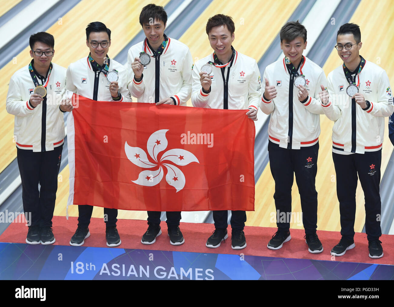 Palembang, Indonesia. 25th Aug, 2018. Athletes of China's Hong Kong ...