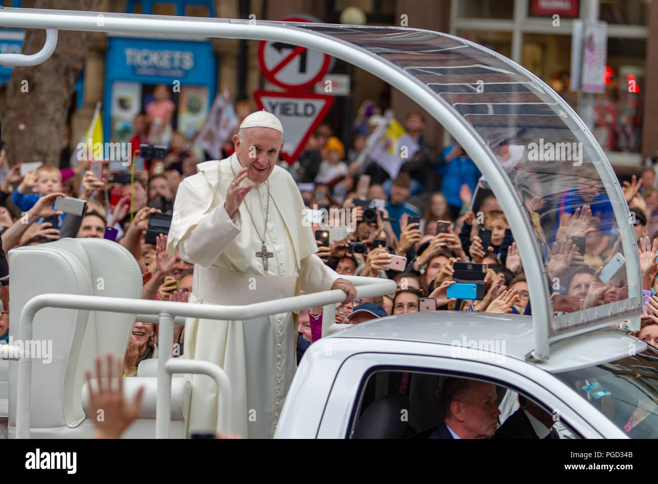Dublin, Ireland. 25th August 2018.His Holiness Pope Francis travelled ...