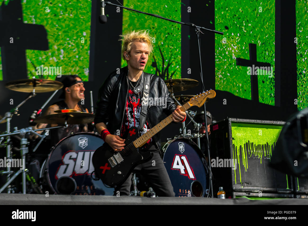 Reading,Berkshire, UK. 25th August 2018. Sum 41 at Reading Festival ...