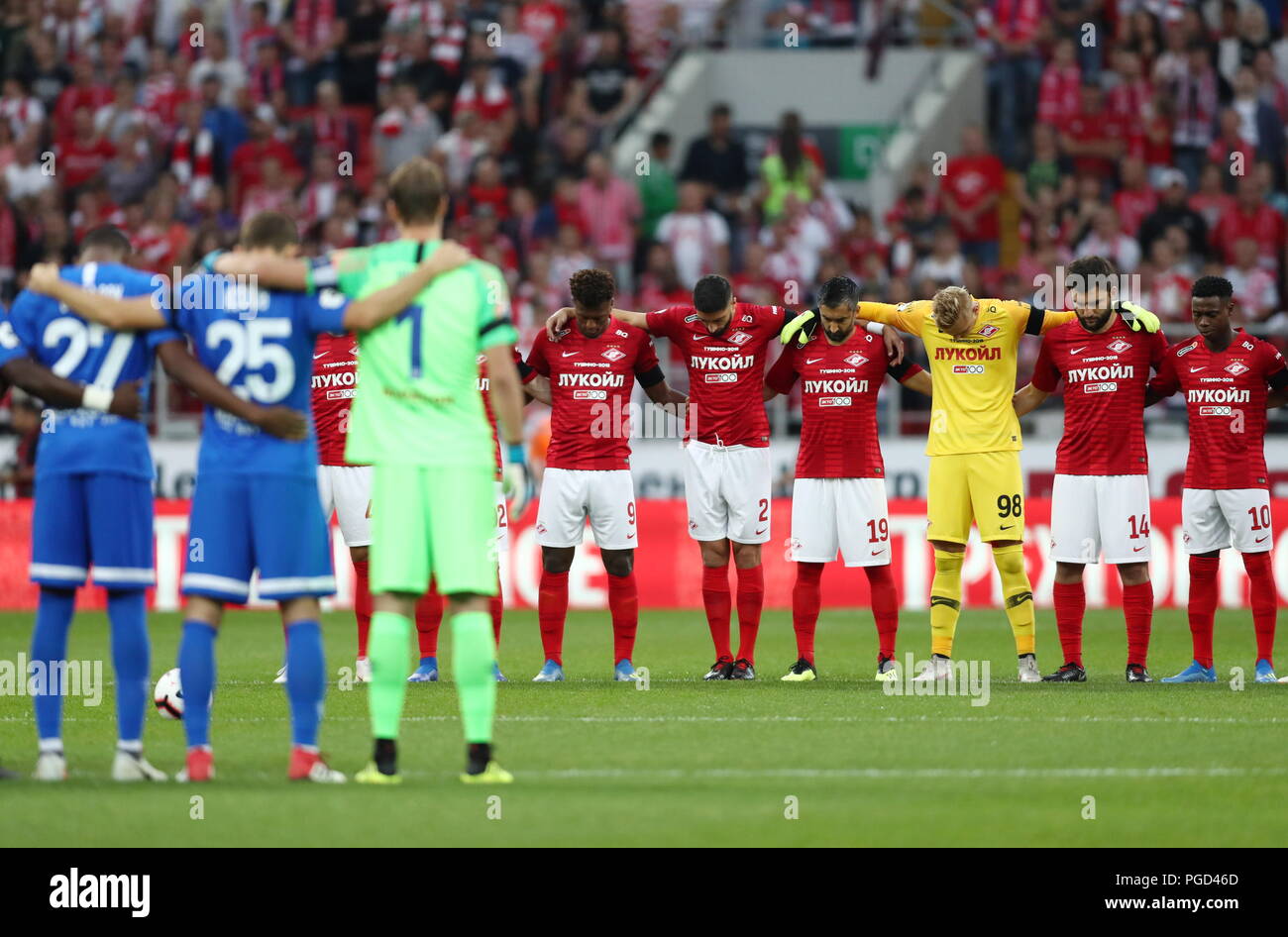 The Teams Line Up Before Match High Resolution Stock Photography and ...