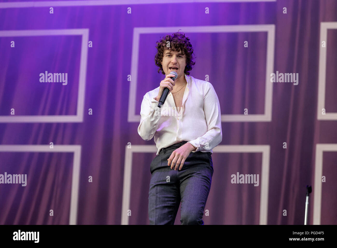 Luke Pritchard of The Kooks performs live on stage at Leeds Festival ...