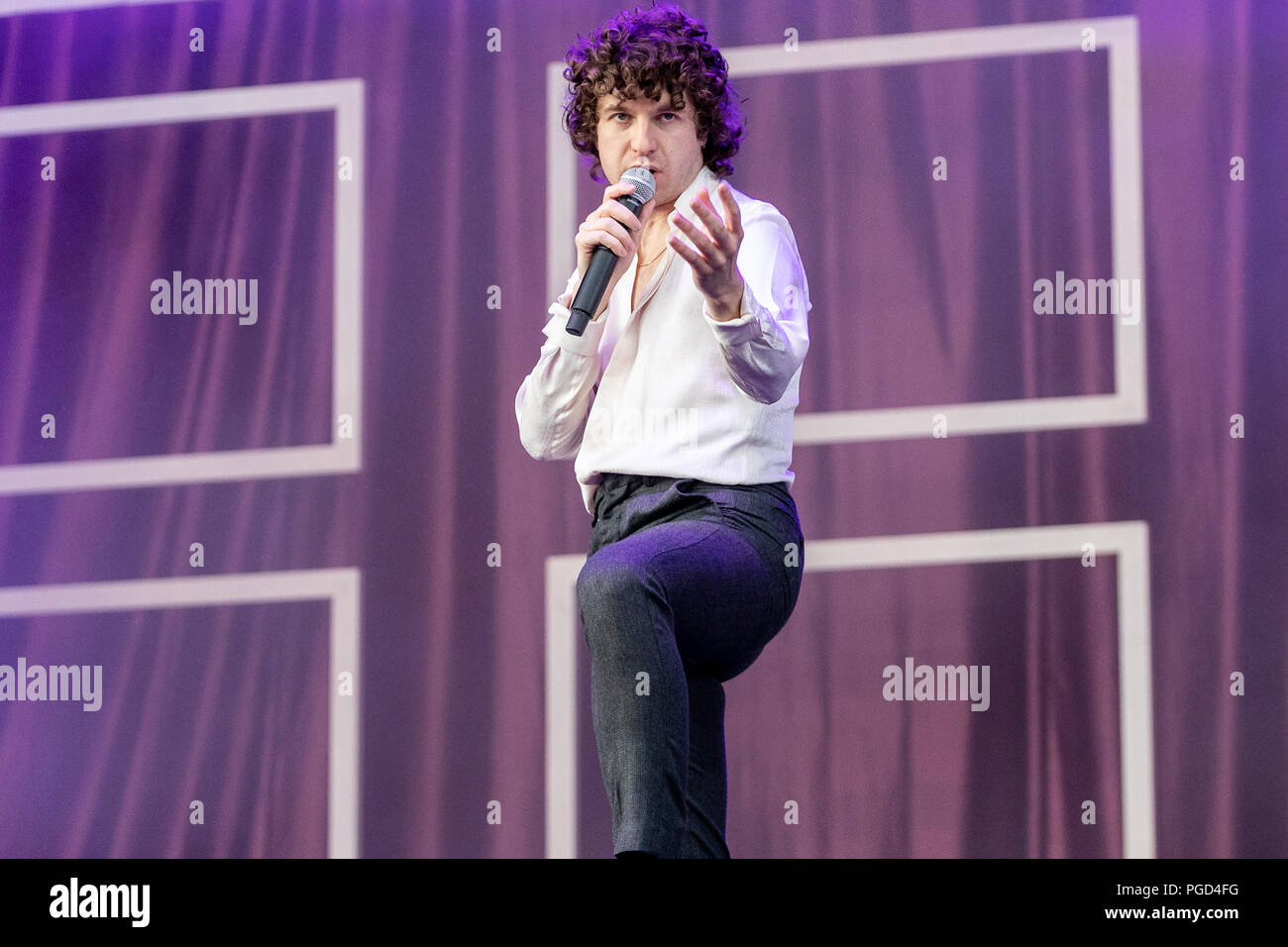Luke Pritchard of The Kooks performs live on stage at Leeds Festival ...