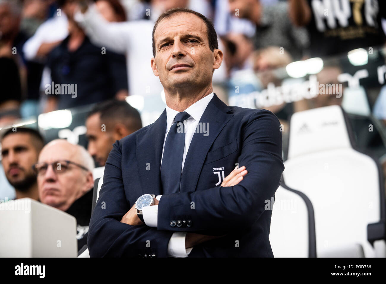 Turin, Italy. 25th Aug, 2018. The Head Coach Of Juventus Fc ...