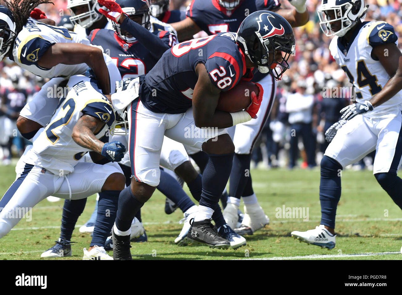 Los Angeles, USA. 25 August 2018. Houston Texans running back Alfred ...