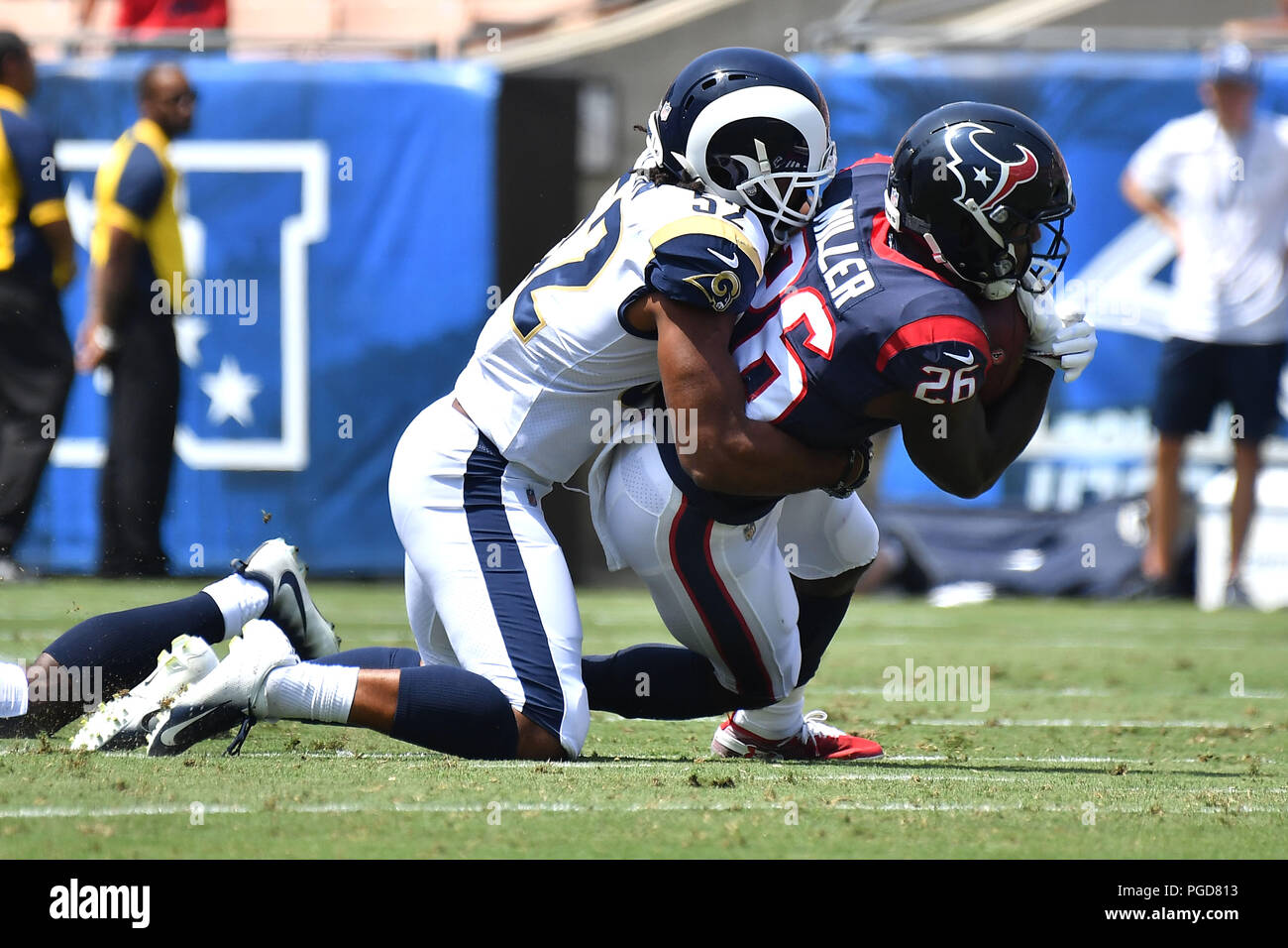 Los Angeles, USA. 25 August 2018. Houston Texans running back Lamar ...