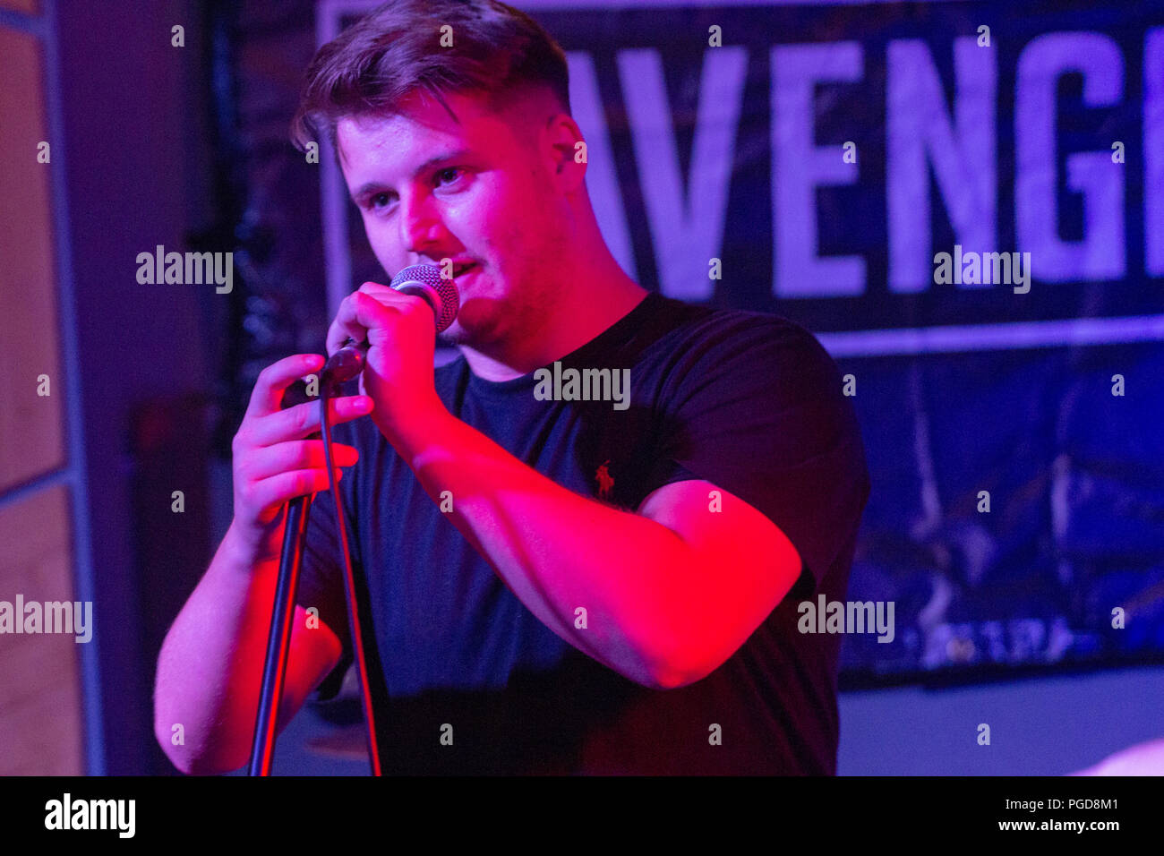 Gareth Barrow, lead singer of the band Lavengro performing at Derryâ€™s ...