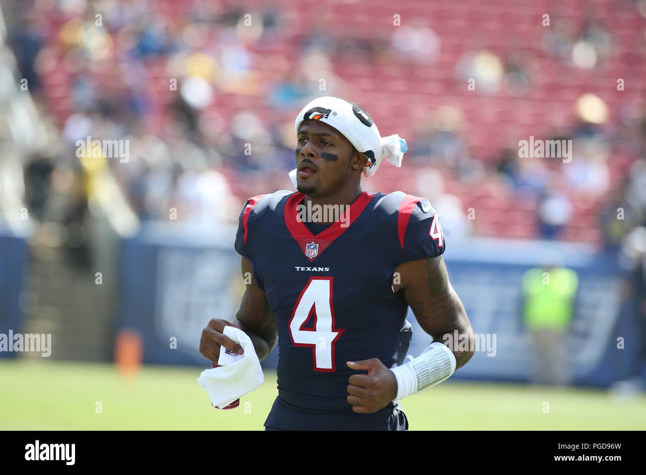 August 25, 2018 Los Angeles, CA.Houston Texans quarterback Deshaun ...