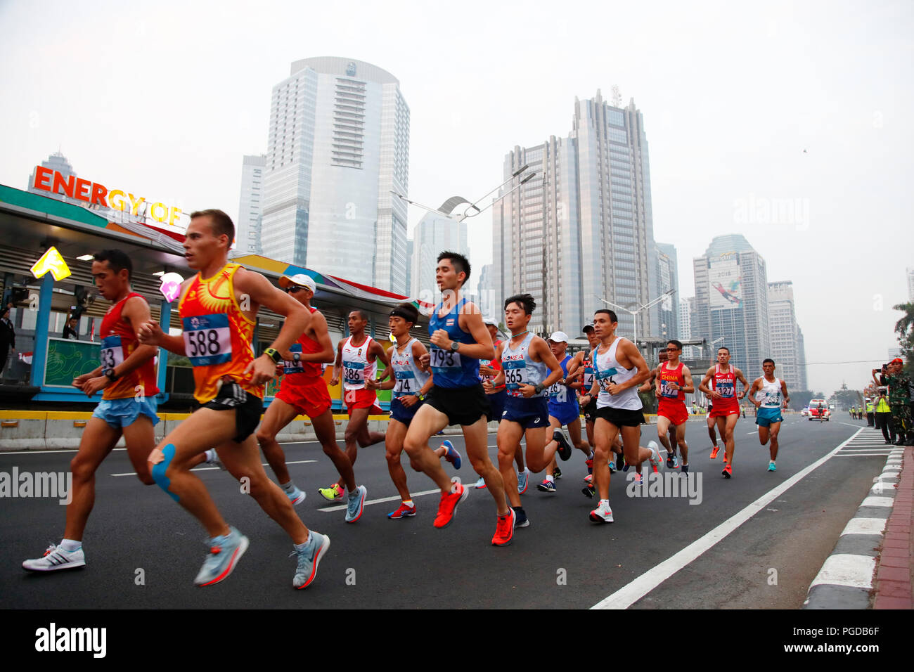 Jakarta, Indonesia. 25th Aug, 2018. General view Athletics - Marathon ...